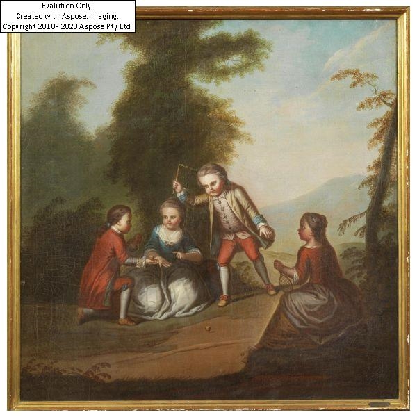 French School, 18th Century | CHILDREN PLAYING WITH A SPIN (2024 ...