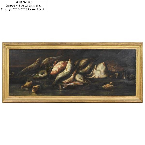 Neapolitan School, 17th Century | STILL LIFE WITH FISHES AND DUCKS (2024) | MutualArt