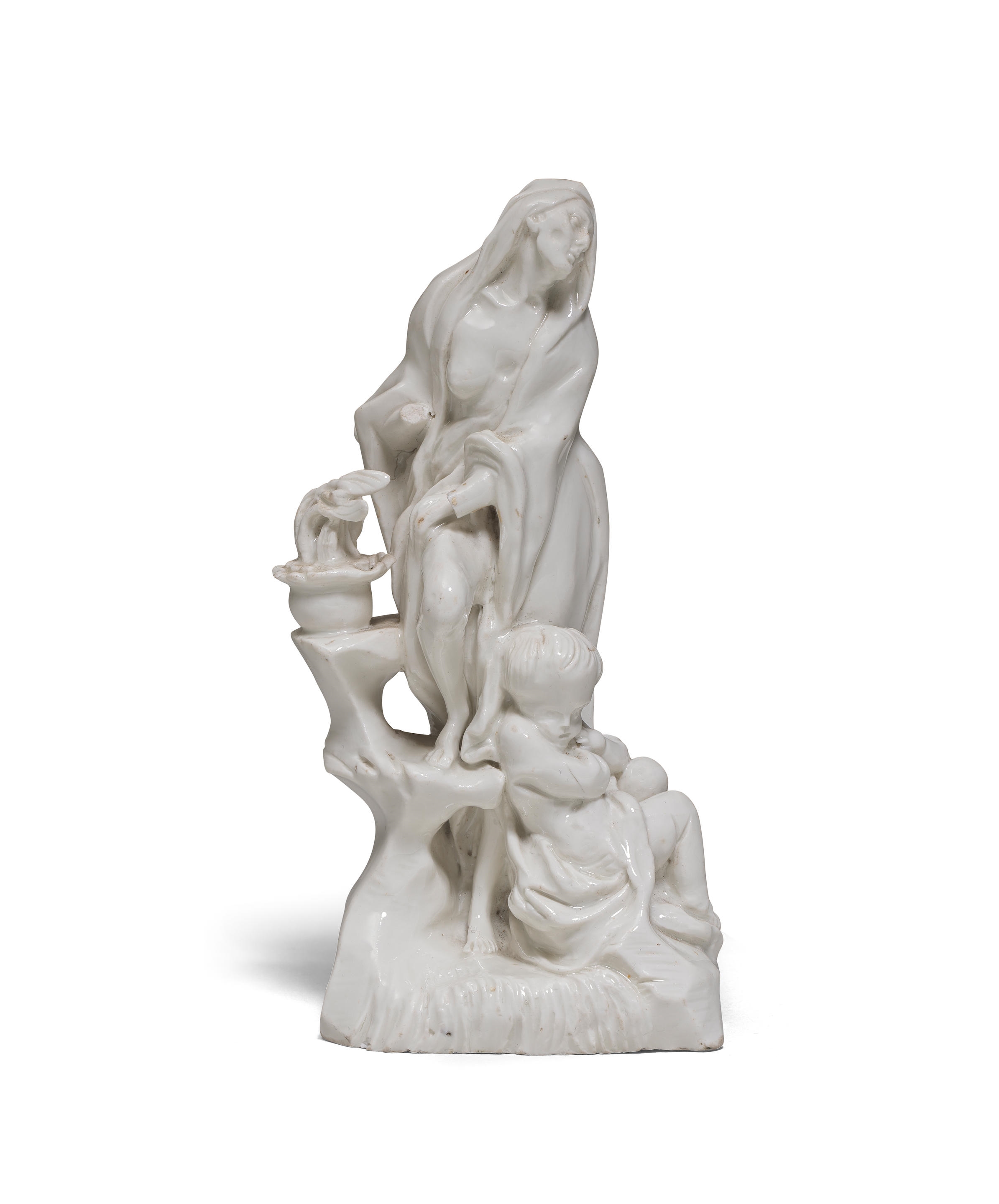 Nicolas François Gauron | A very rare Weesp white allegorical group of ...