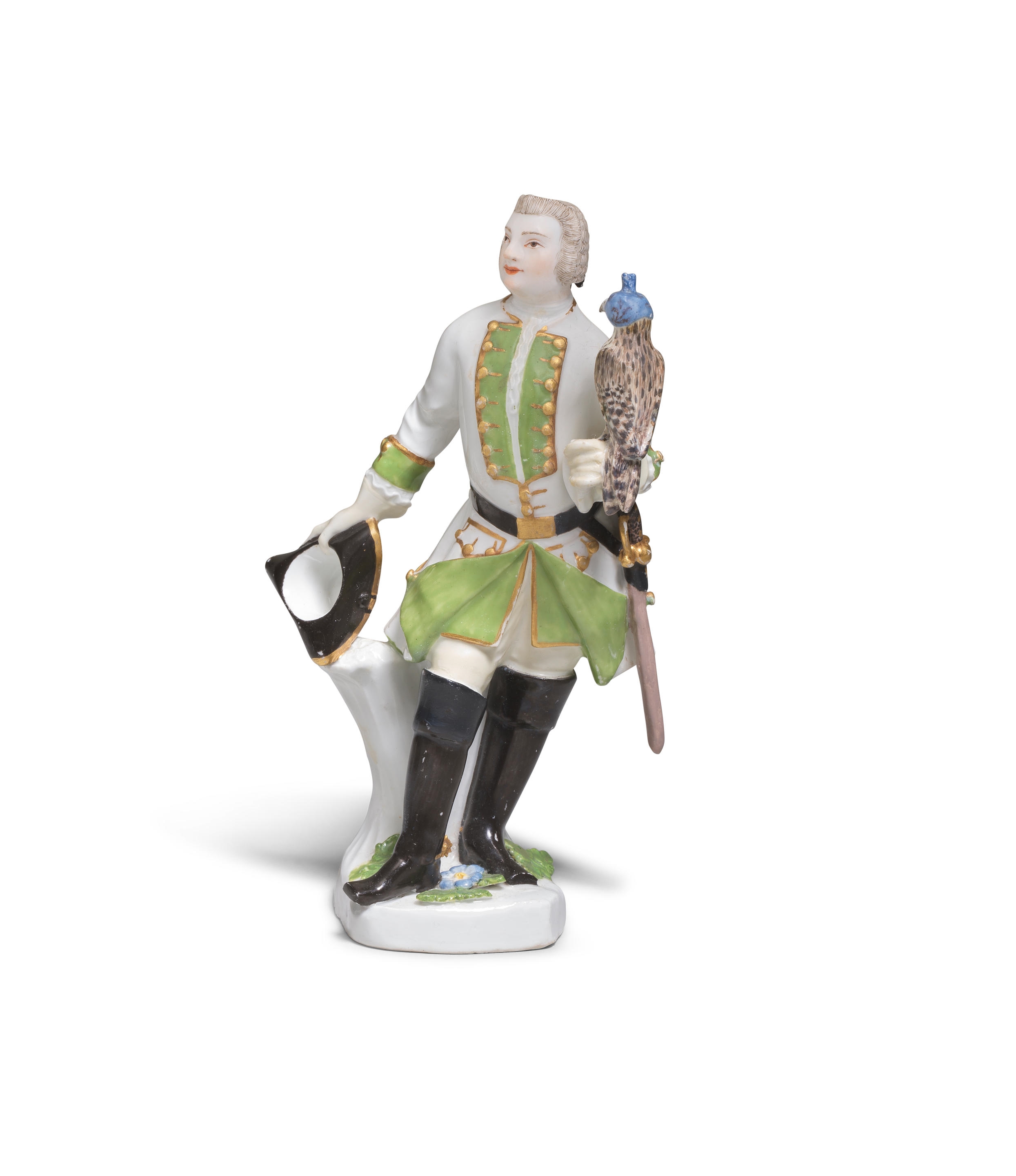 Johann Friedrich Eberlein | A Meissen figure of a falconer from the ...