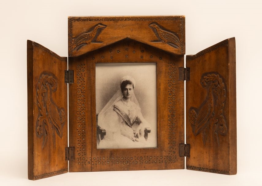 Alexandra Feodorovna | LARGE wooden TRYPTIC FRAME of rectangular form ...