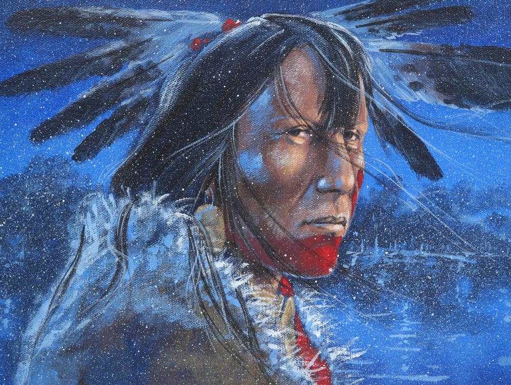 Enoch Kelly‏ Haney | Enoch Kelly Haney Native American Painting (1993 ...
