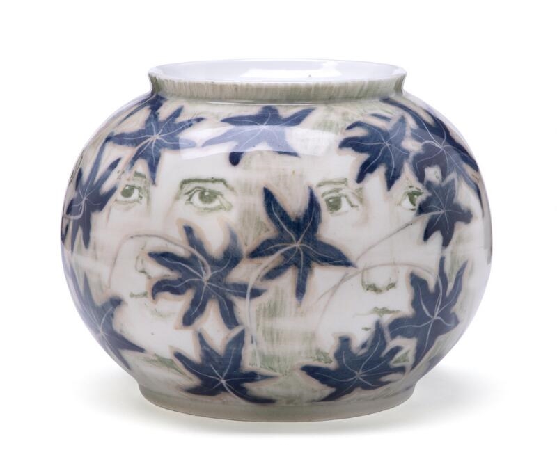 Gerhard Heilmann | Circular porcelain vase decorated in colours with ...