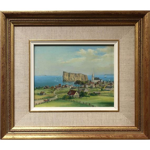 William Harvey Sadd | PERCÉ VILLAGE AND THE ROCK | MutualArt