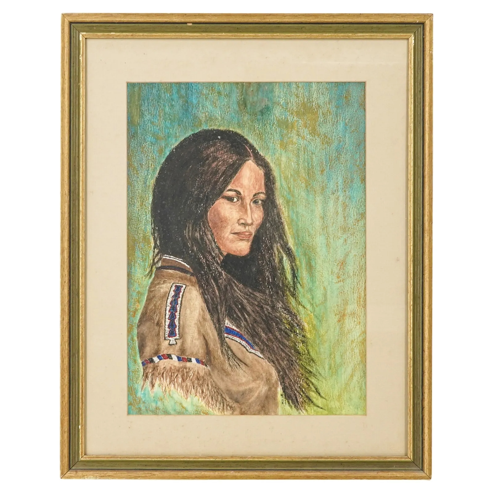 William Hampton | Portrait of a native American women | MutualArt