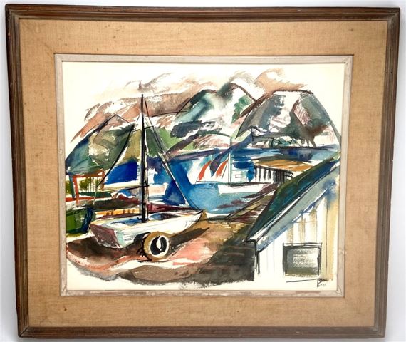 David Baise | David Baise (Born 1939) Mid Century Harbor Scene (1956 ...