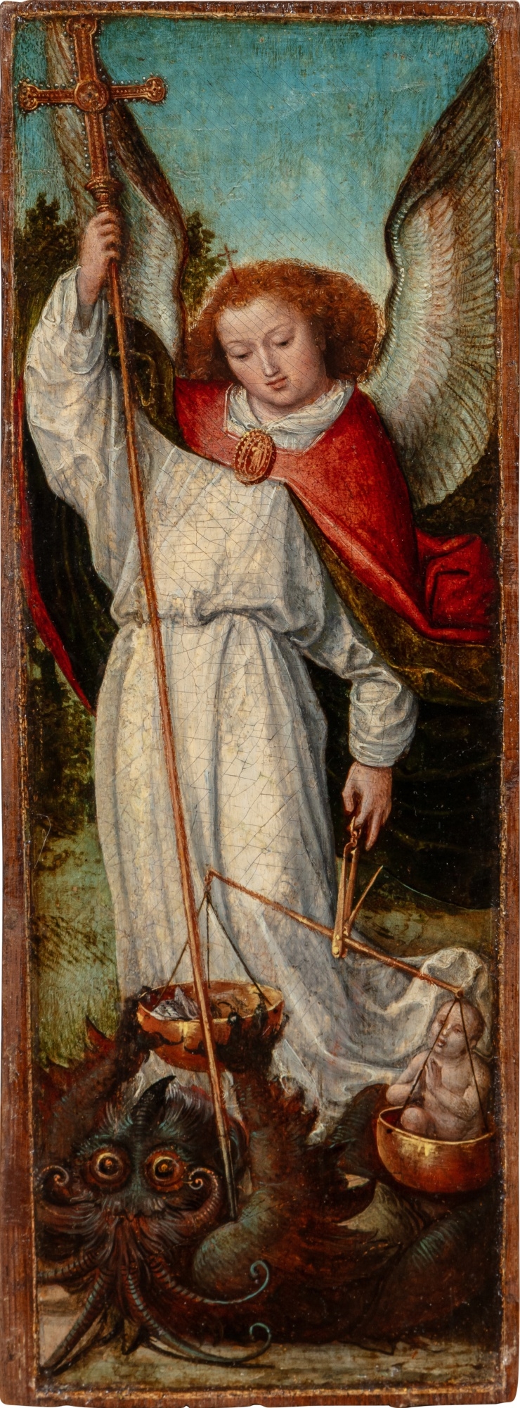 Netherlandish School, 16th Century | Saint Michel terrassant le dragon (Circa 1510) | MutualArt