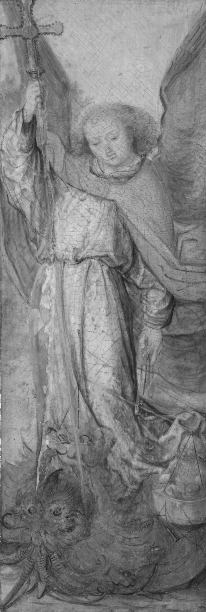 Netherlandish School, 16th Century | Saint Michel terrassant le dragon (Circa 1510) | MutualArt