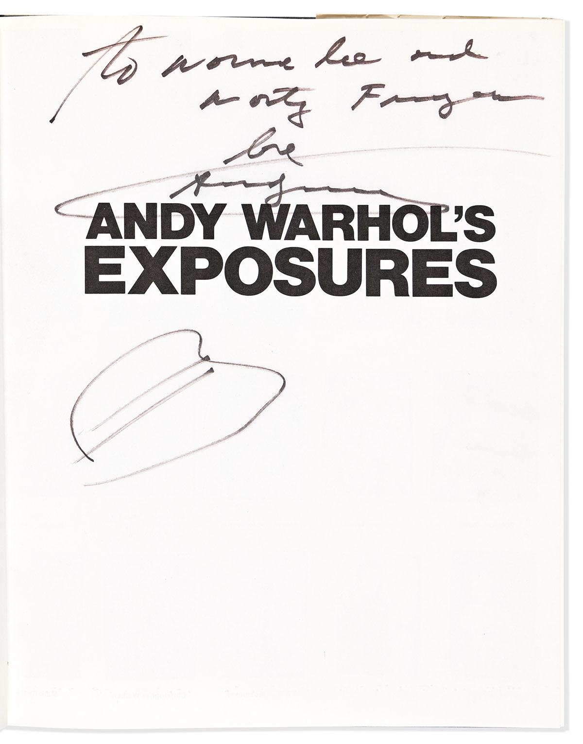 Andy Warhol | ARTISTS.) WARHOL, ANDY. Andy Warhol's Exposures. Signed ...