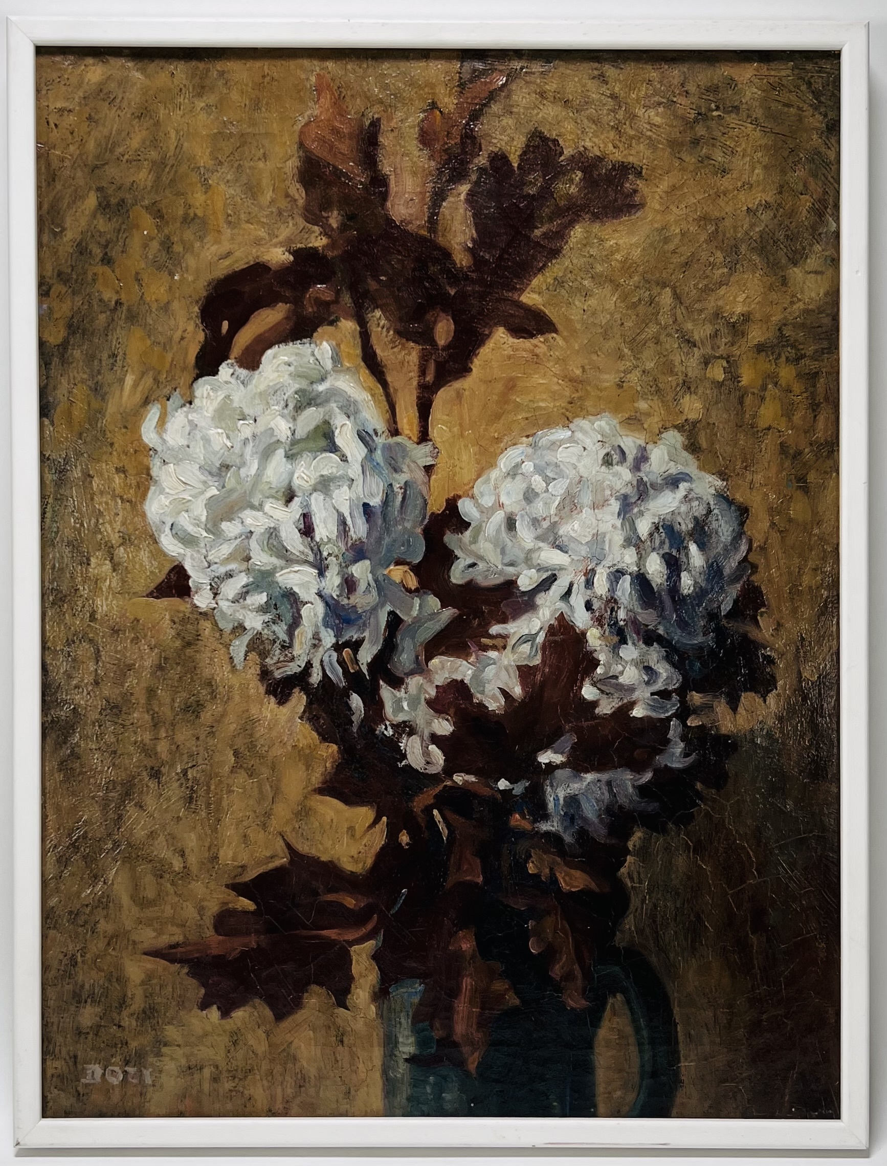 Reinhart Dozy | Schilderij van een bloemstilleven met hortensia door ...
