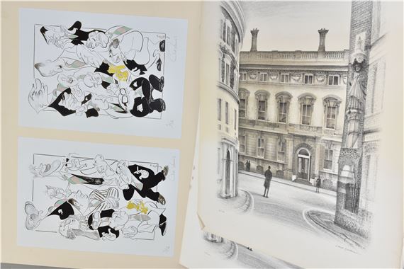 David Gentleman | Set of 4 Works: Watermill at Coltishall; Saxted ...