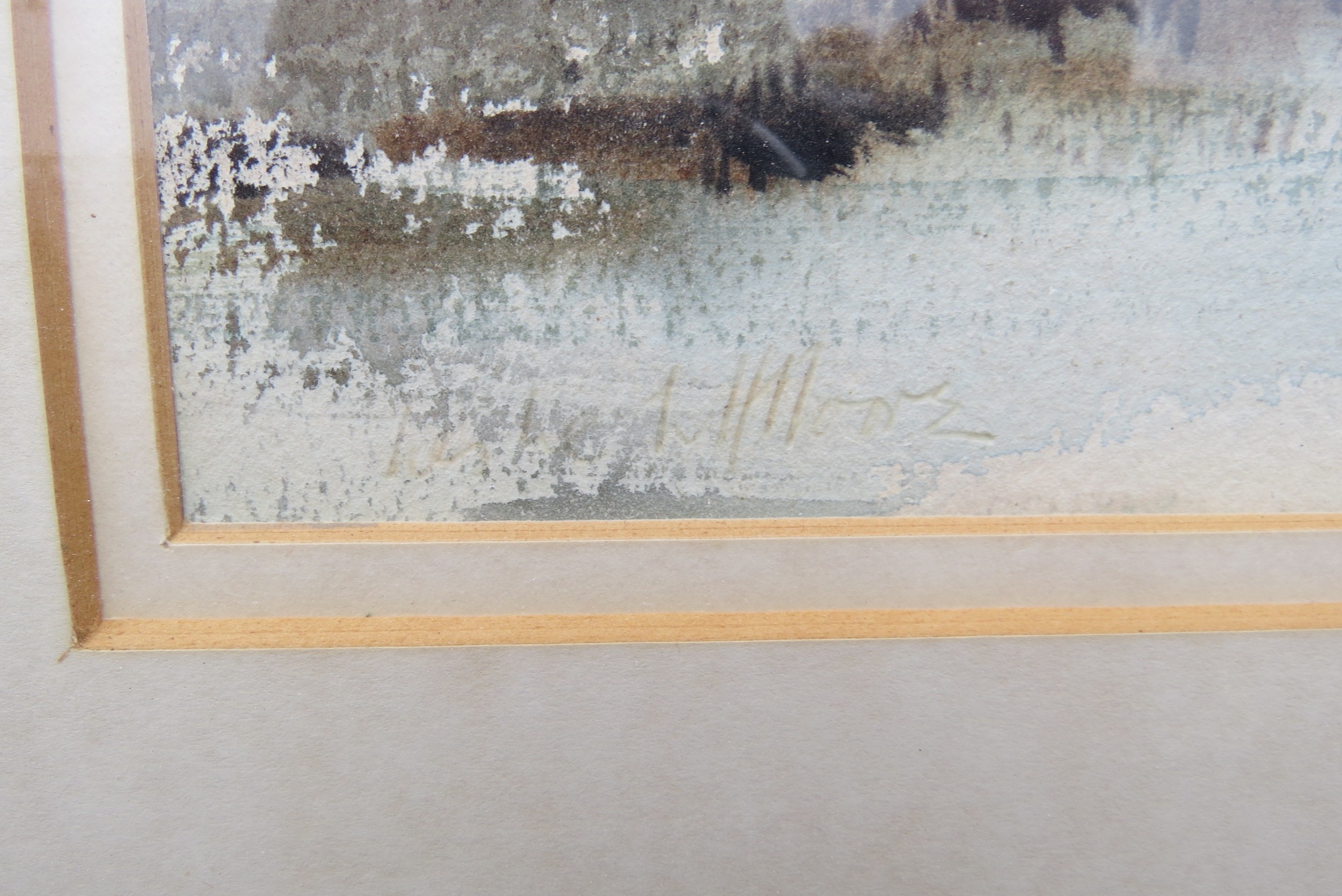 Leslie L. Hardy Moore | A framed &, Broads scene depicting Windmill ...