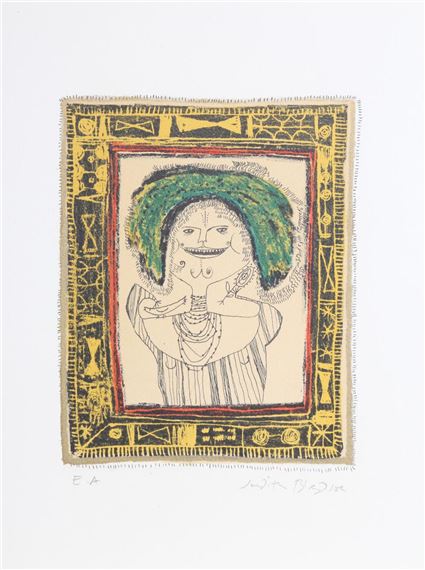 Judith Bledsoe | PETITE PORTRAIT - WOMAN IN FEATHERED HAT (Circa 1974 ...