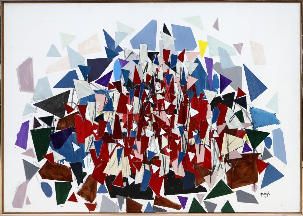 Robert Goodnough | Colors on Pale Yellow (1974) | MutualArt