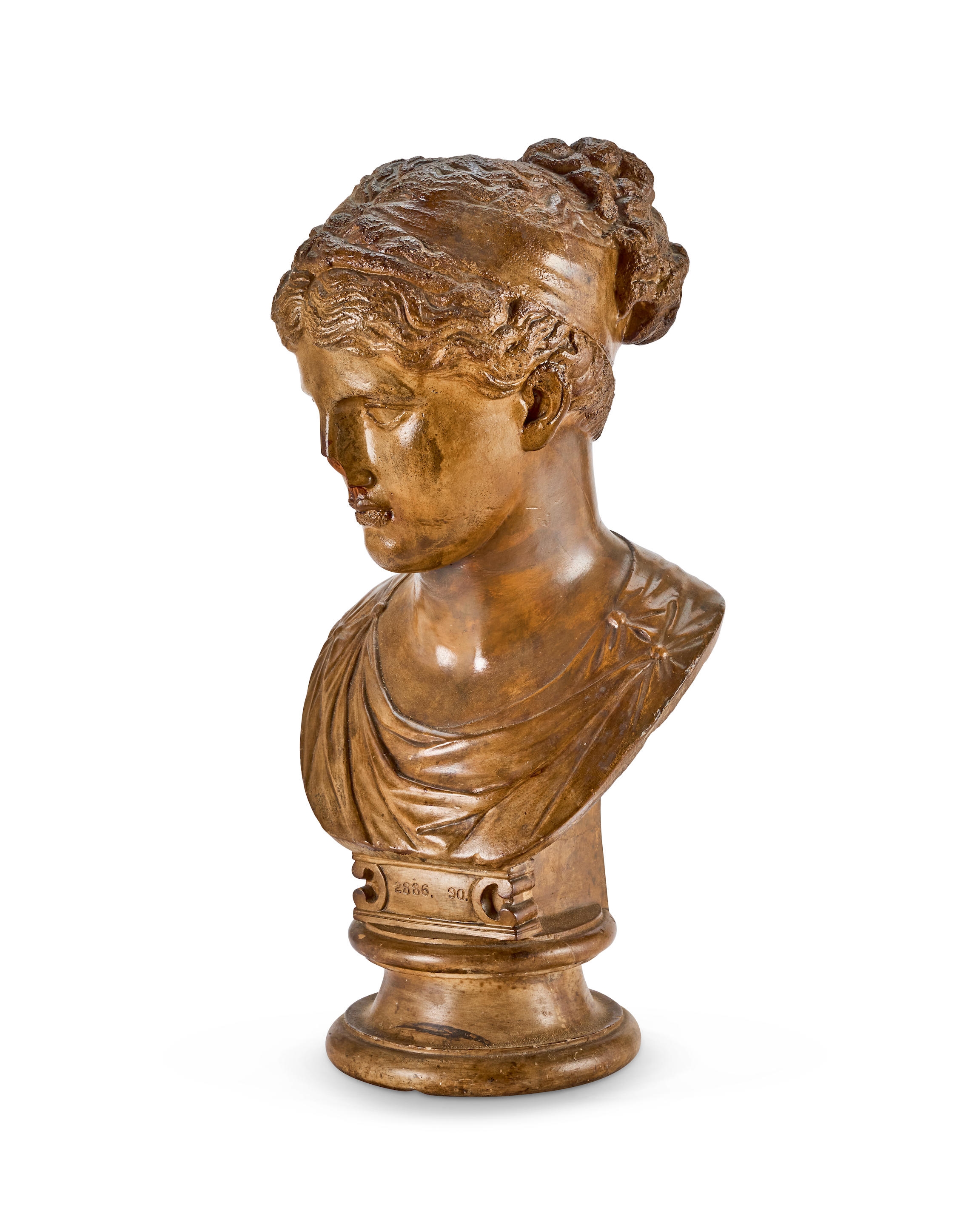Domenico Brucciani | After the Antique: a plaster library bust of a ...