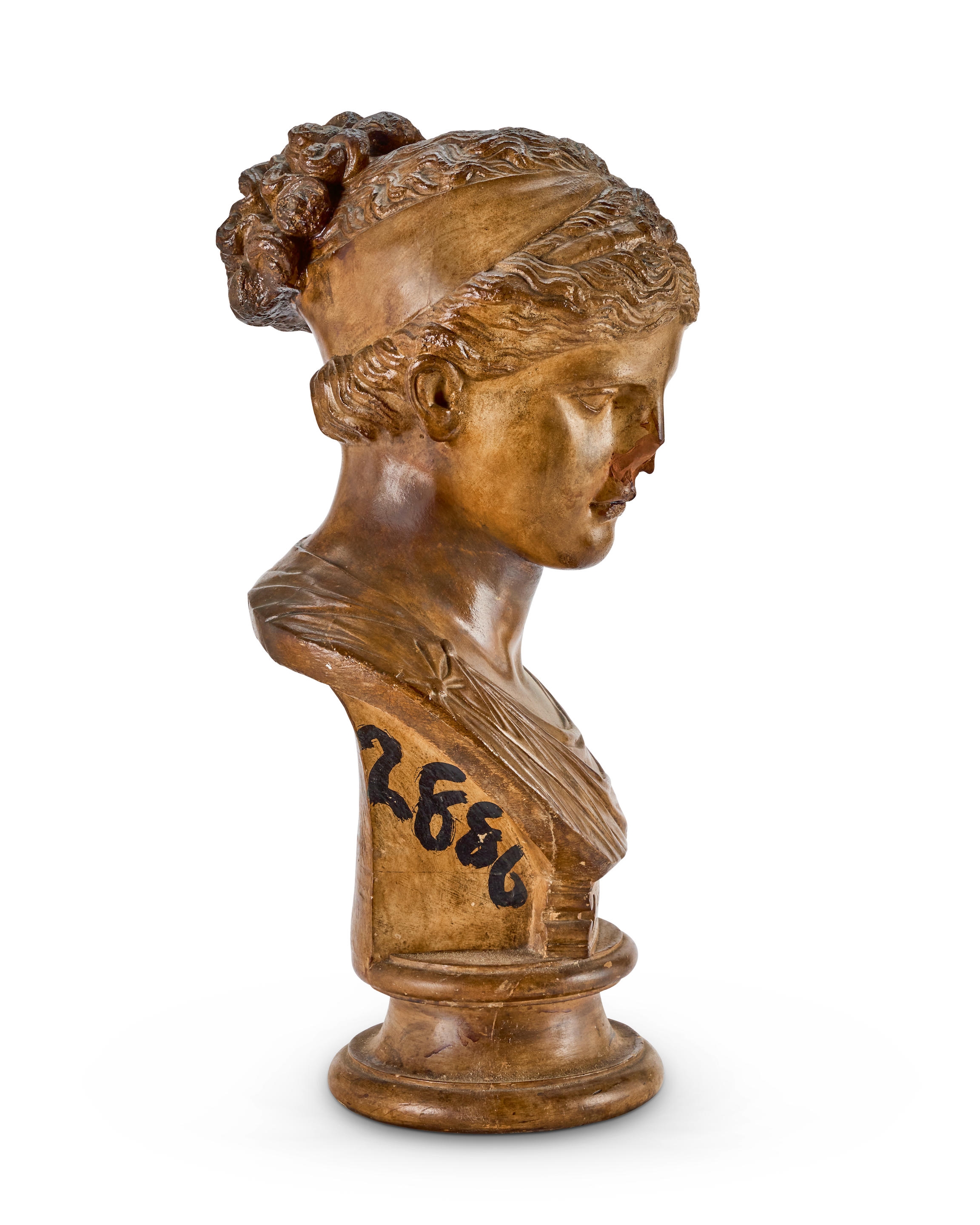 Domenico Brucciani | After the Antique: a plaster library bust of a ...