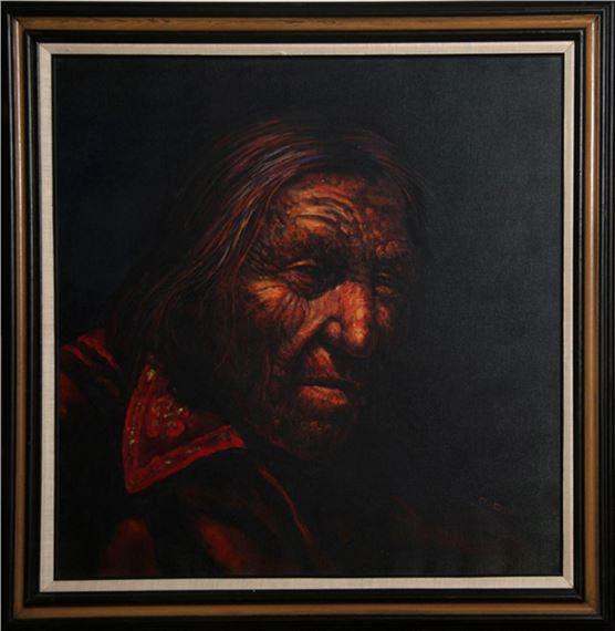 Jorge Tarallo | NATIVE AMERICAN PORTRAIT (WITH RED SHIRT) (Circa 1979 ...