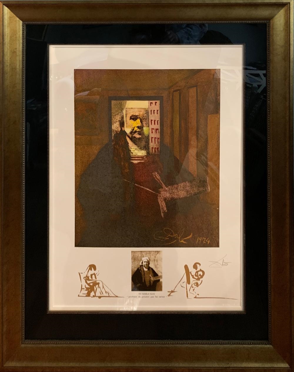 Salvador Dalí | REMBRANDT (PORTRAIT DU PEINTRE PAR LUI-MEME) (1974 ...