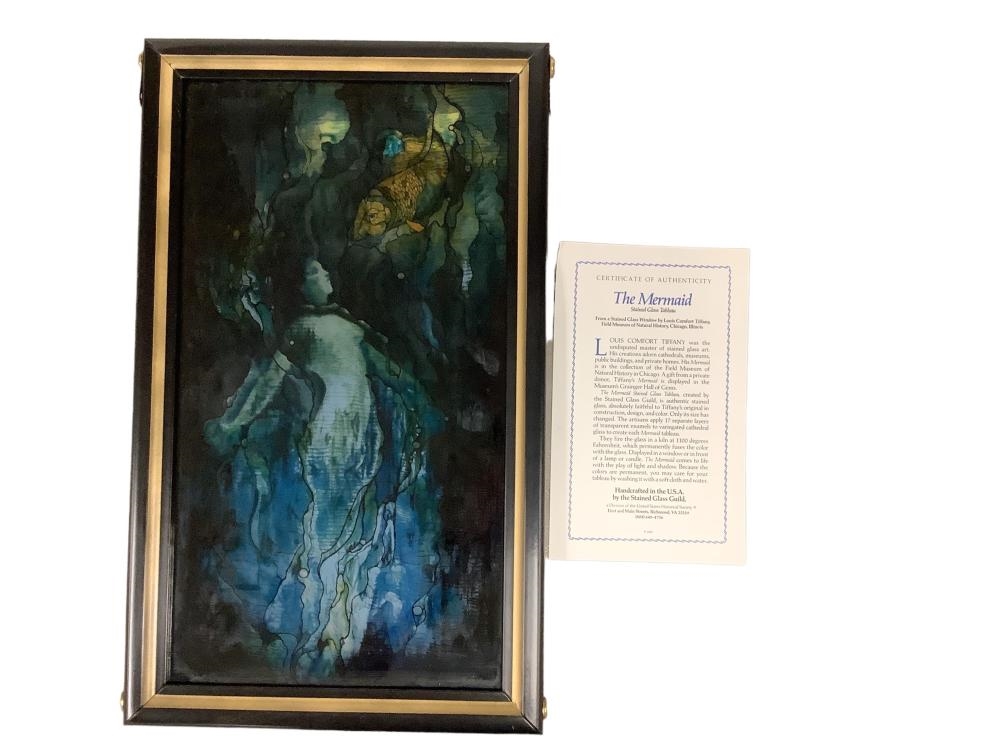Louis Comfort Tiffany | The Mermaid stained glass tableau | MutualArt