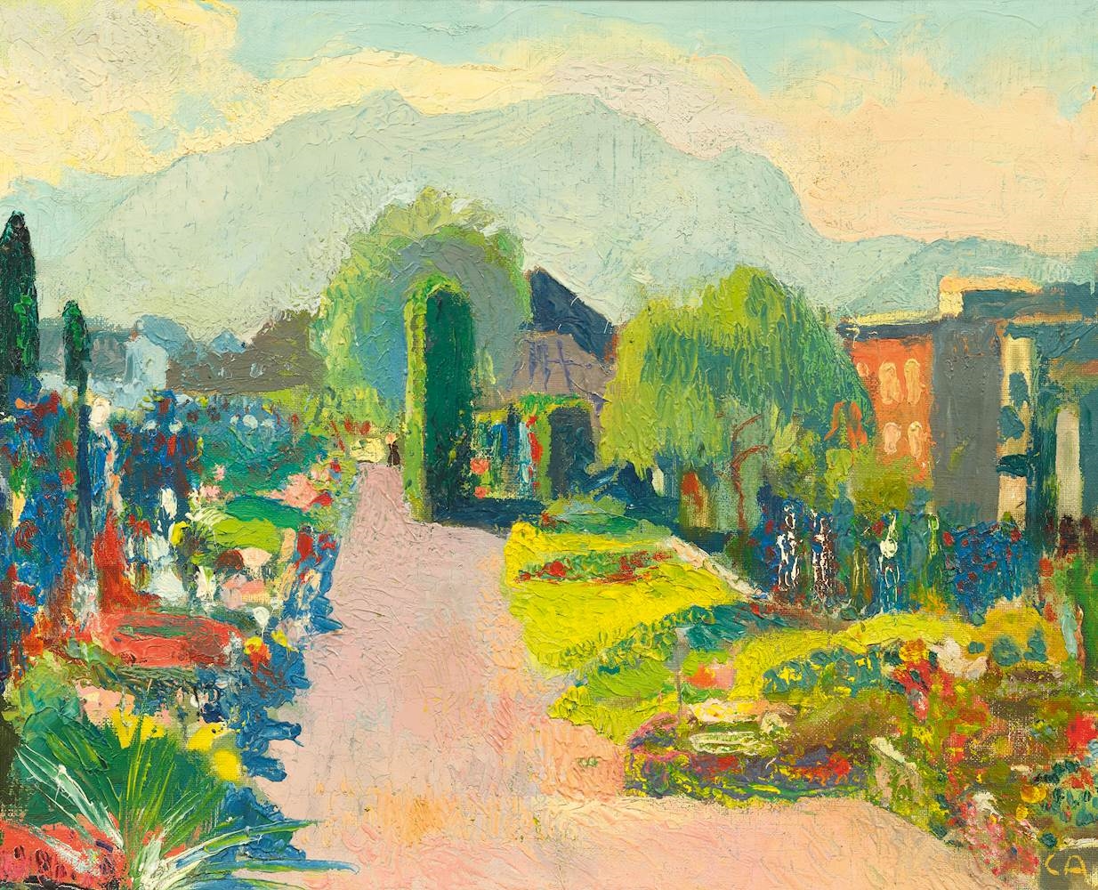 Cuno Amiet | Portrait of Ferdinand Hodler in front of his Marignano ...