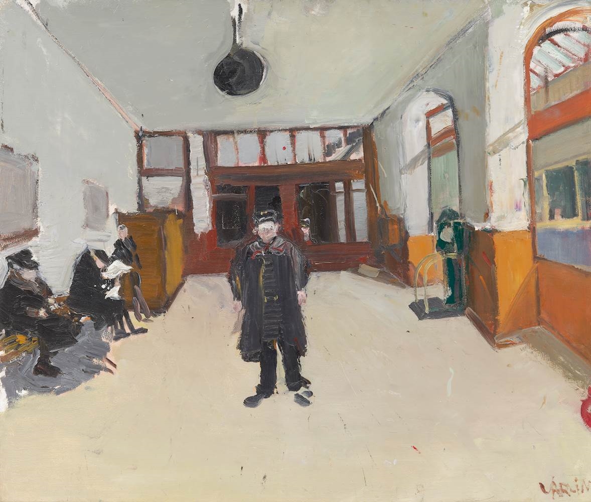 Willy Leopold Guggenheim Varlin | Waiting room in Ouchy (1943) | MutualArt