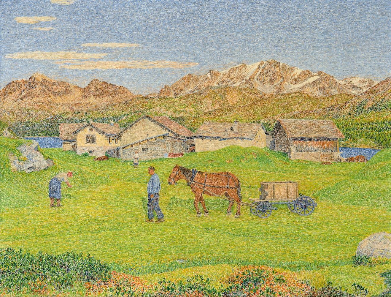Gottardo Segantini | Blaunca mit Piz Lagrev (1971) | MutualArt