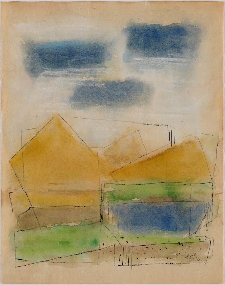 Josef Sima | Landscape (1956) | MutualArt