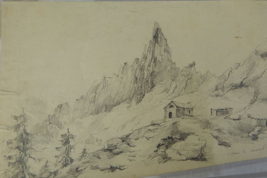 Auguste Borget | Refuge in the Alps (1833) | MutualArt