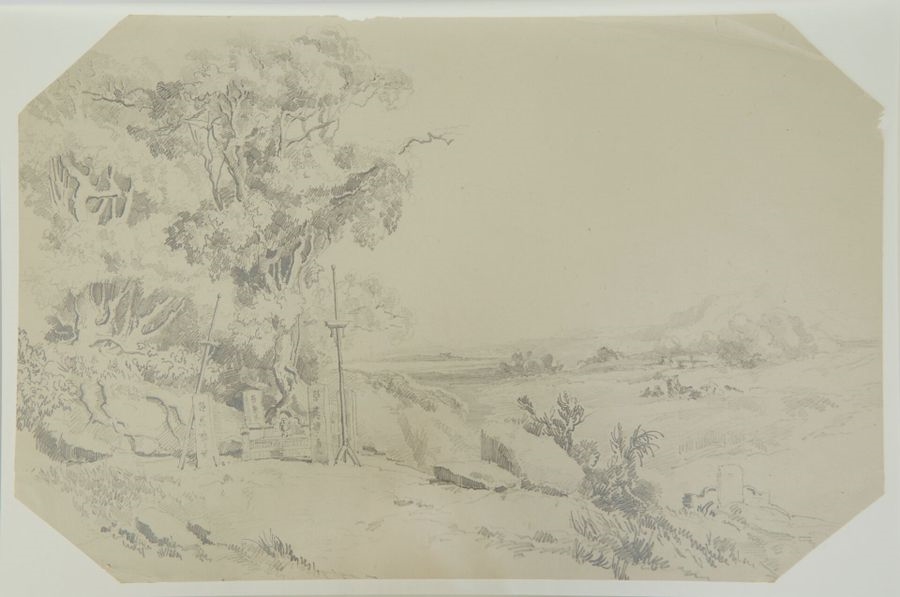 Auguste Borget | Cemetery in China | MutualArt