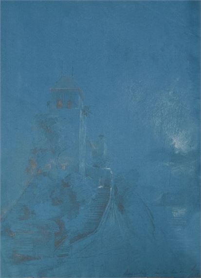 Auguste Borget | Ringenberg on Lake Brienz | MutualArt