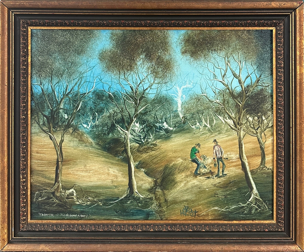 Kevin Charles Hart | Treating a Flyblown Sheep | MutualArt