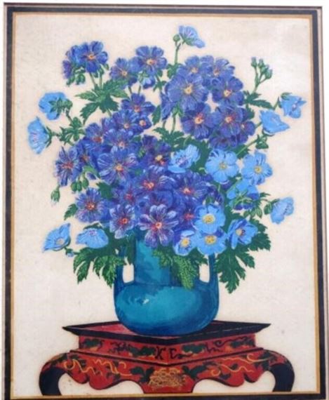 Charles Edwin Flower | Blue Geraniums | MutualArt