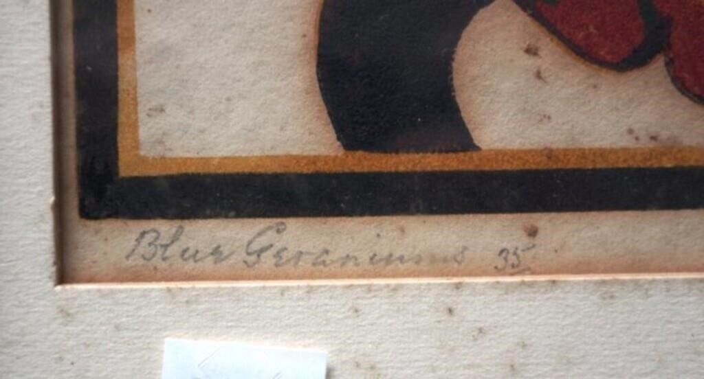 Charles Edwin Flower | Blue Geraniums | MutualArt