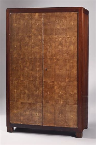 Jean-Michel Frank | Stained pearwood cabinet with two front doors ...