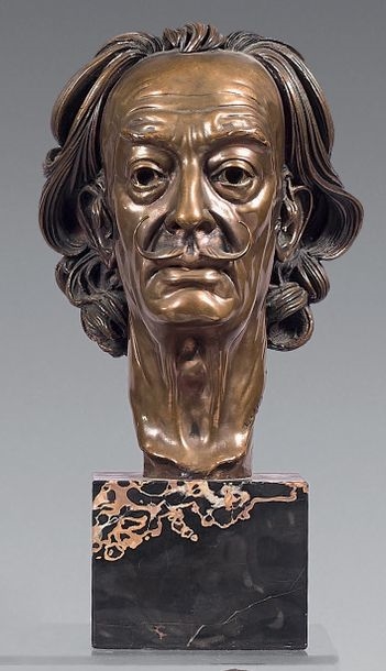 Arno Breker | Bust of Salvador Dali Bronze proof with golden patina ...