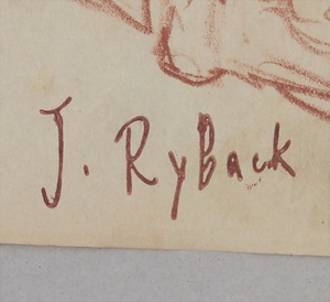 Issachar Ryback | 'Dorfweg mit Eselskarren' / 'A village path with ...