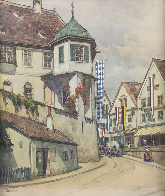 Hermann Göhler | Siegesfahnen in Füssen, Bayern' / 'Flags of victory in ...