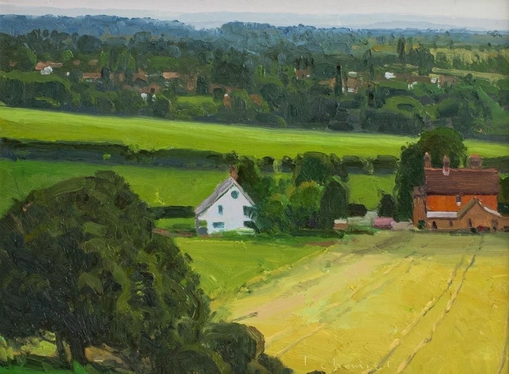 Len Chmiel | Len Chmiel Bowers Farm & Beyond Oil on Canvas (1999 ...