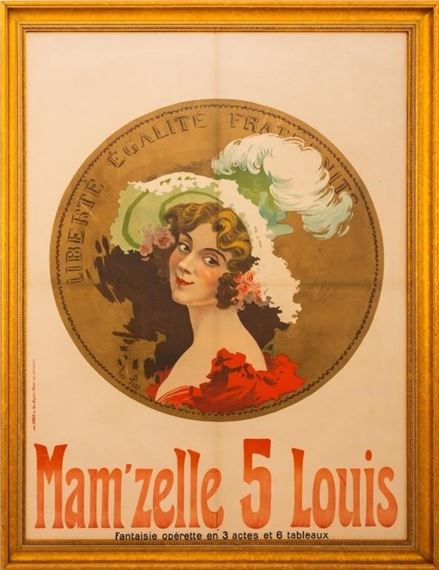Rene Pean | Rene Pean Mam'Zelle 5 Louis Color Lithograph, 1904 | MutualArt