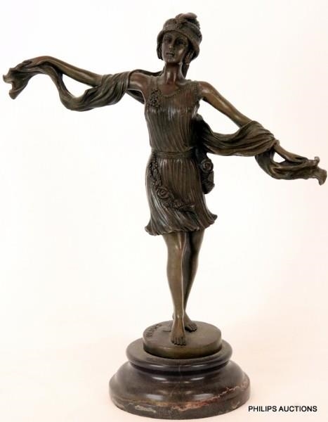 Claude Mirval | A BRONZE FIGURE OF A DANCER AFTER MIRVAL (20th Century ...