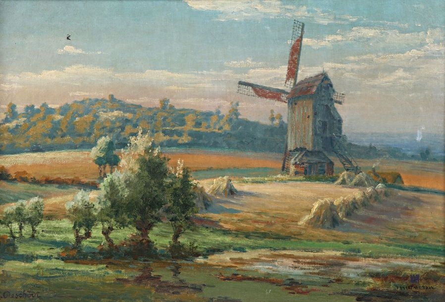 Maurice Deschodt | View of the Deschodt mill or Briarde mill in Wormhout | MutualArt