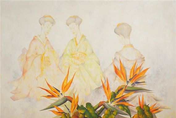 Alejandro Canedo | Three Figures with Flowers (1902 - 1978) | MutualArt