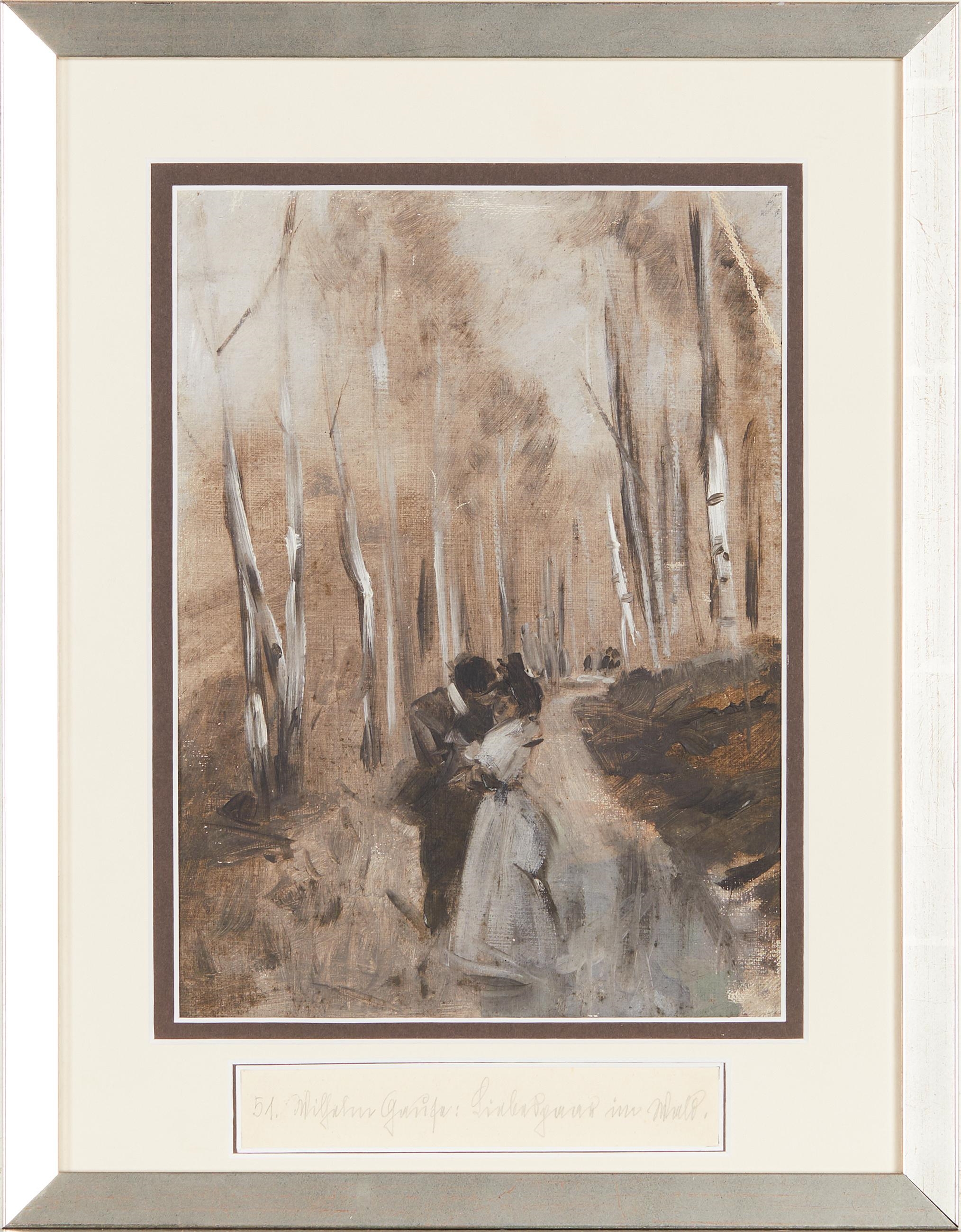 Wilhelm Gause | (1853-191) Liebespaar im Wald | MutualArt