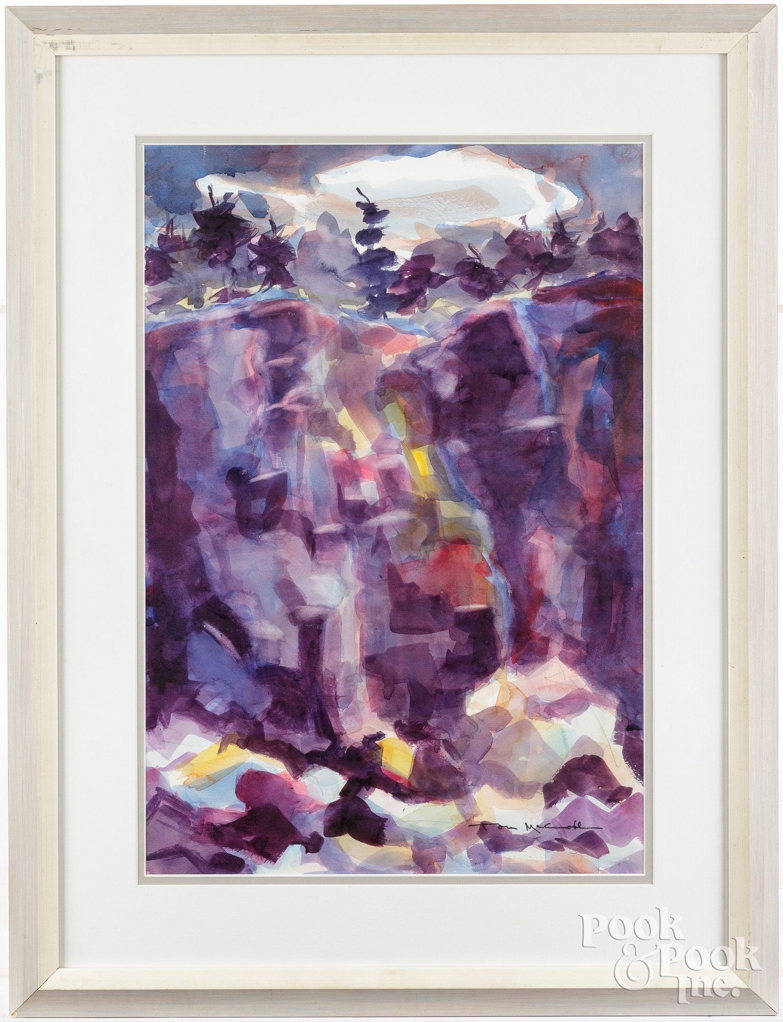 Tom McCobb | Tom McCobb (Maine 1930-2020), watercolor landscape | MutualArt
