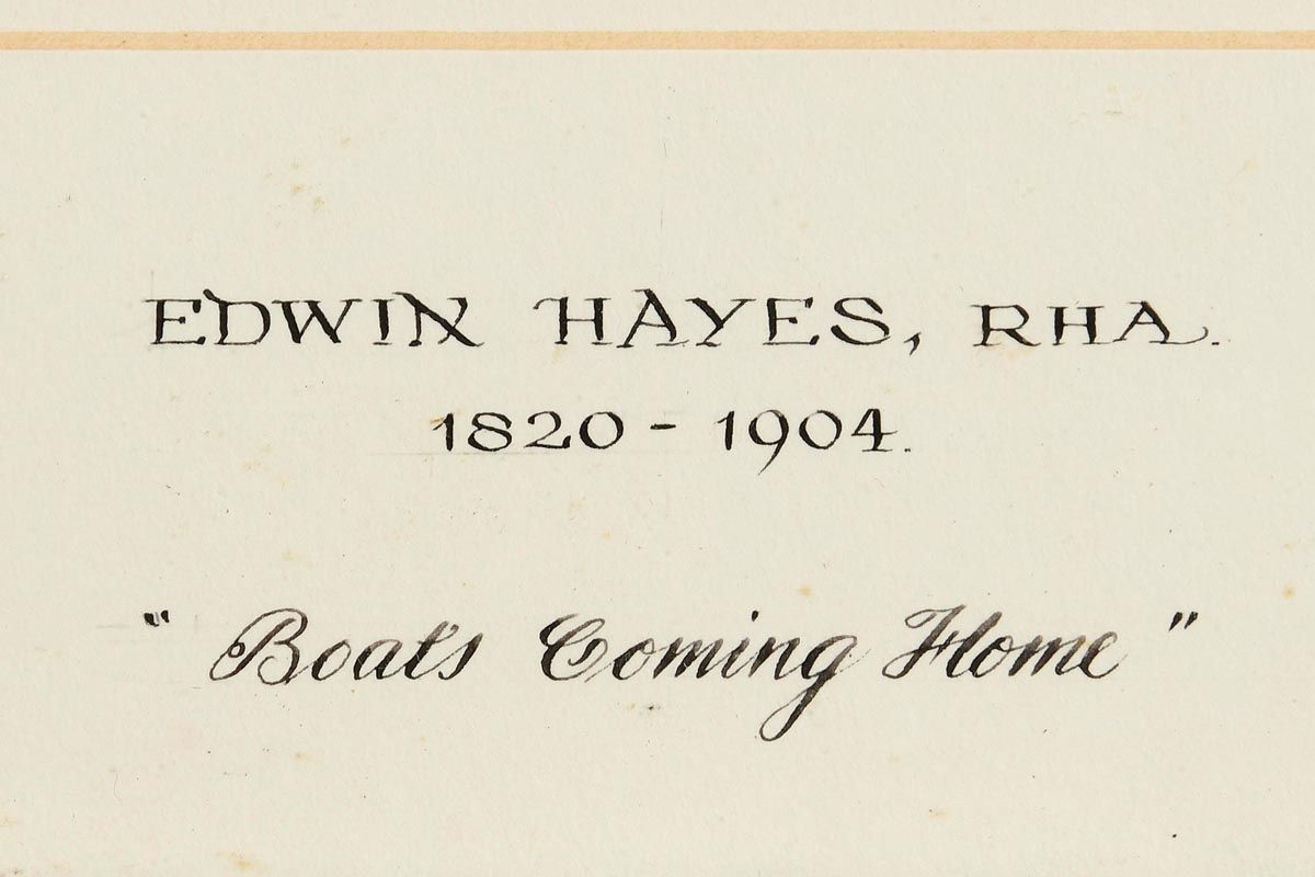 Edwin Hayes | Boats Coming Home | MutualArt