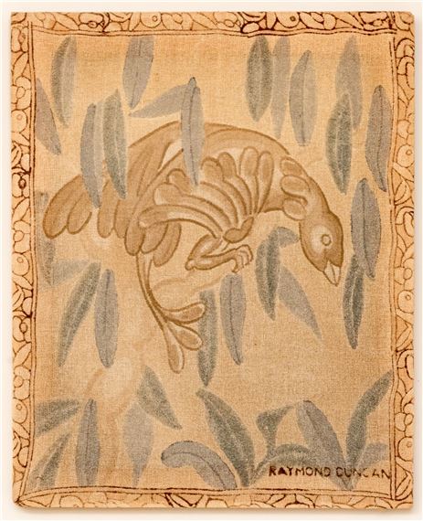 Raymond Duncan | 1874-1976) Watercolor Painting On Thin Fabric | MutualArt