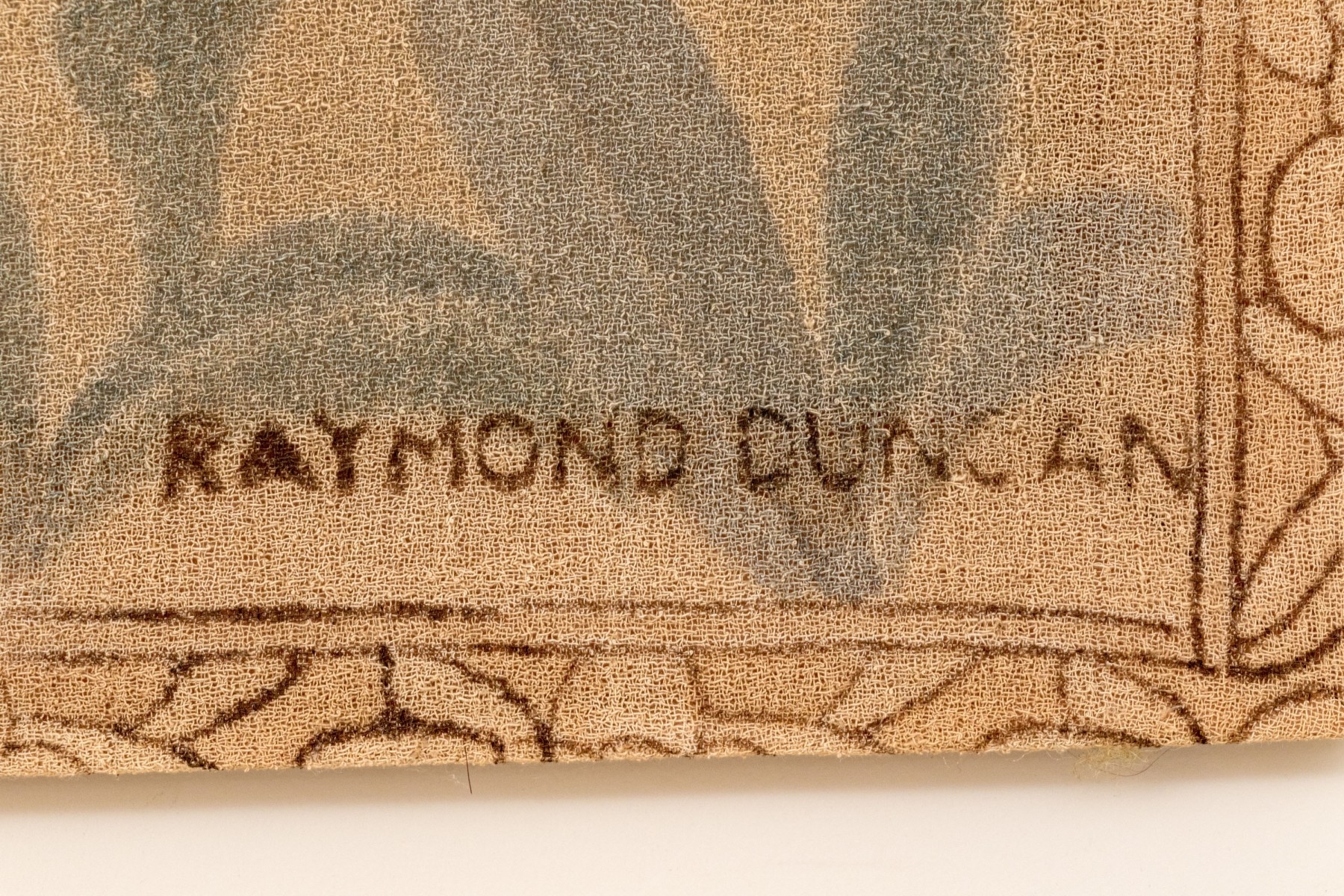 Raymond Duncan | 1874-1976) Watercolor Painting On Thin Fabric | MutualArt