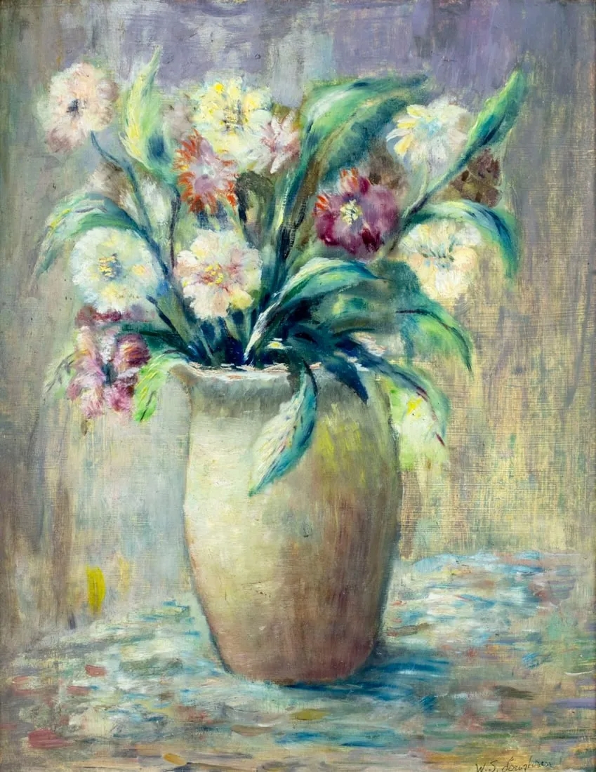 William Stoddard Loughran | Still Life with Vase of Flowers | MutualArt