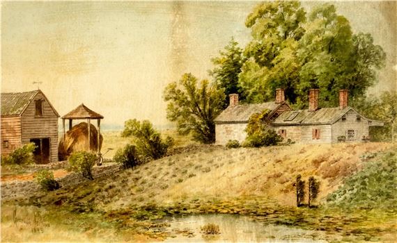 Granville Perkins | Farm Landscape (1895) | MutualArt