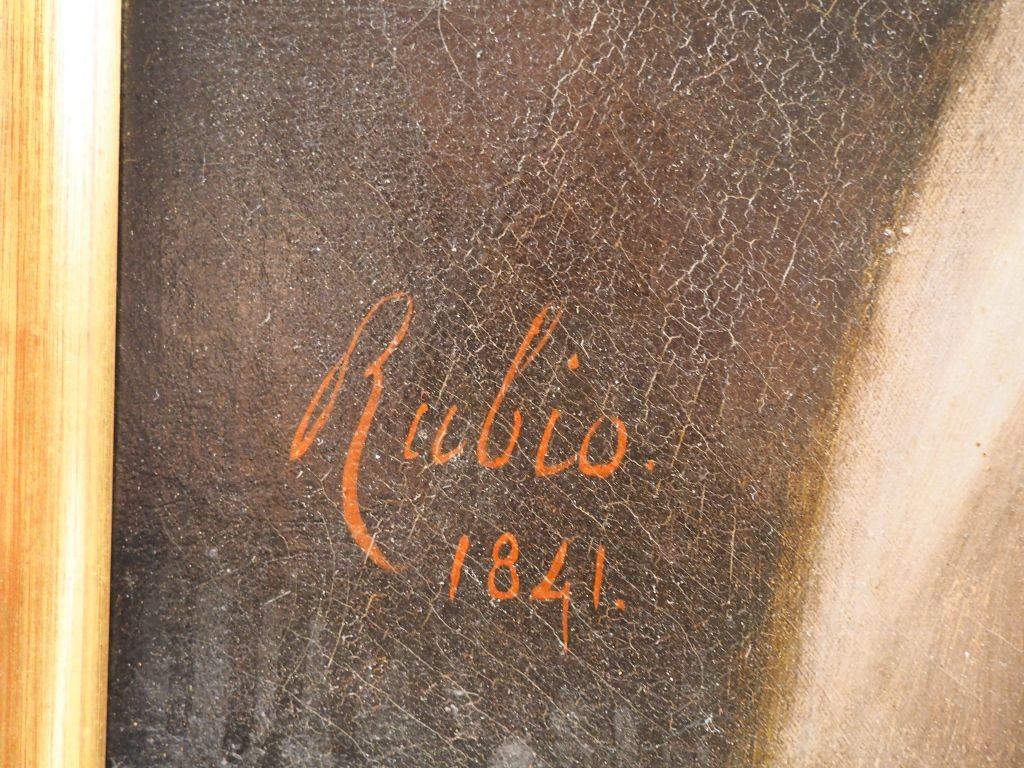 Luigi Rubio | Portrait de jeune fille à la robe de soie blanche (1841 ...